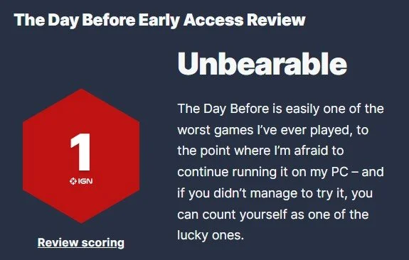 The Day Before: From Epic Hype to Unprecedented Disaster — 3rd Drawer Down