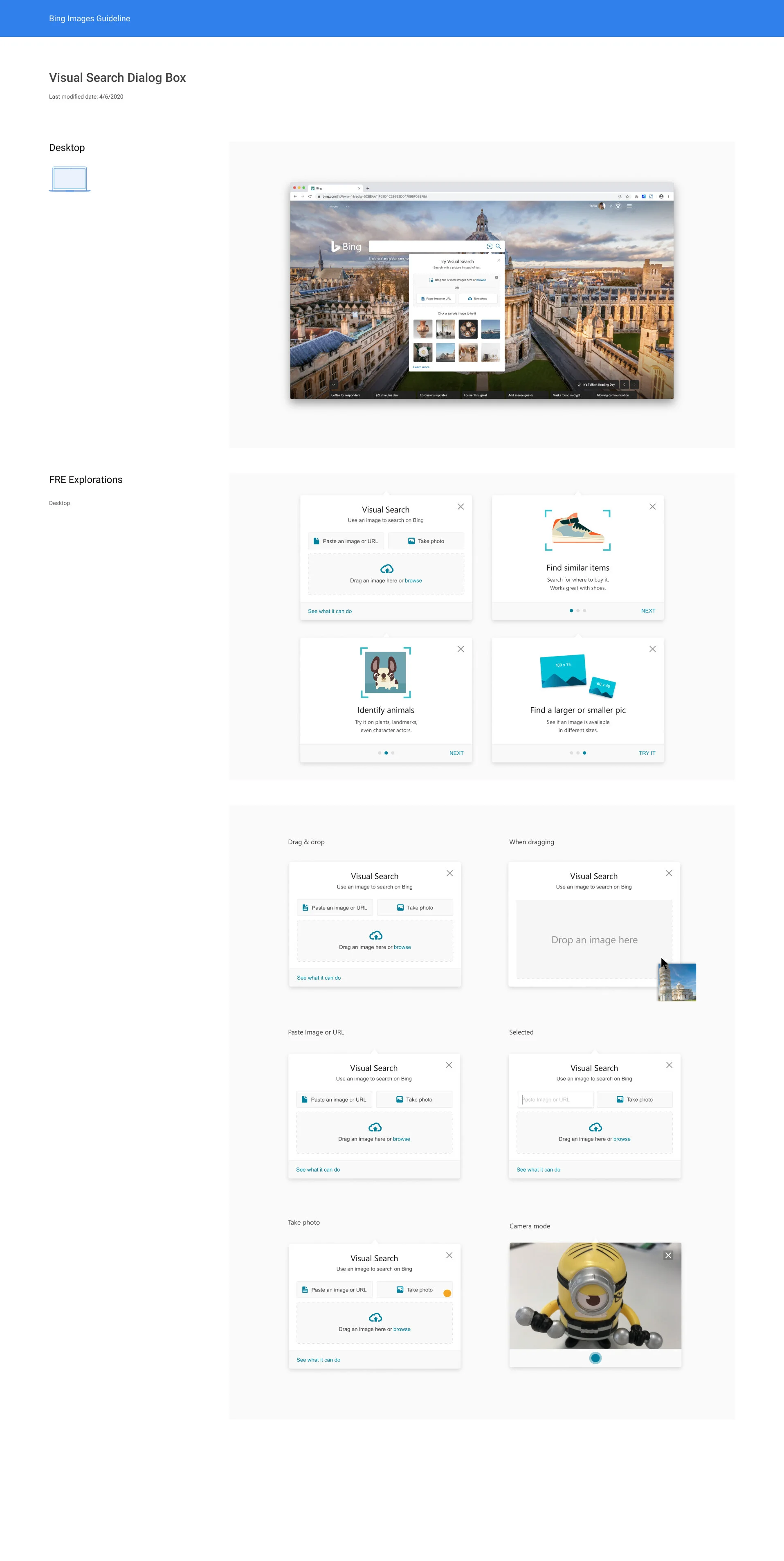 Bing Homepage Images Visual Search