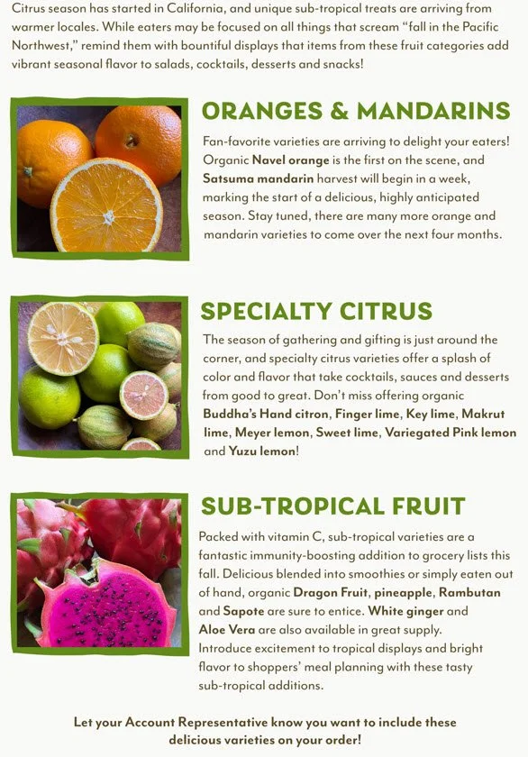 Citrus & Sub-Tropical Fruit Brings Color & Flavor to Fall Fare ...