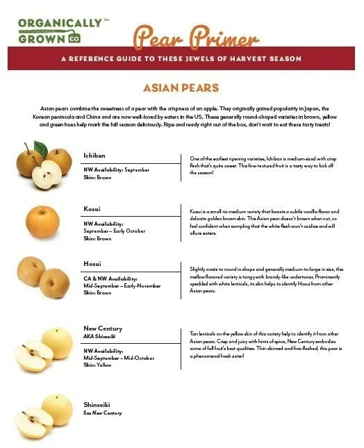 Kick Off the NW Pear Season with OGC’s Pear Primer! — Organically Grown ...