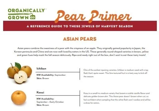 Kick Off the NW Pear Season with OGC’s Pear Primer! — Organically Grown ...
