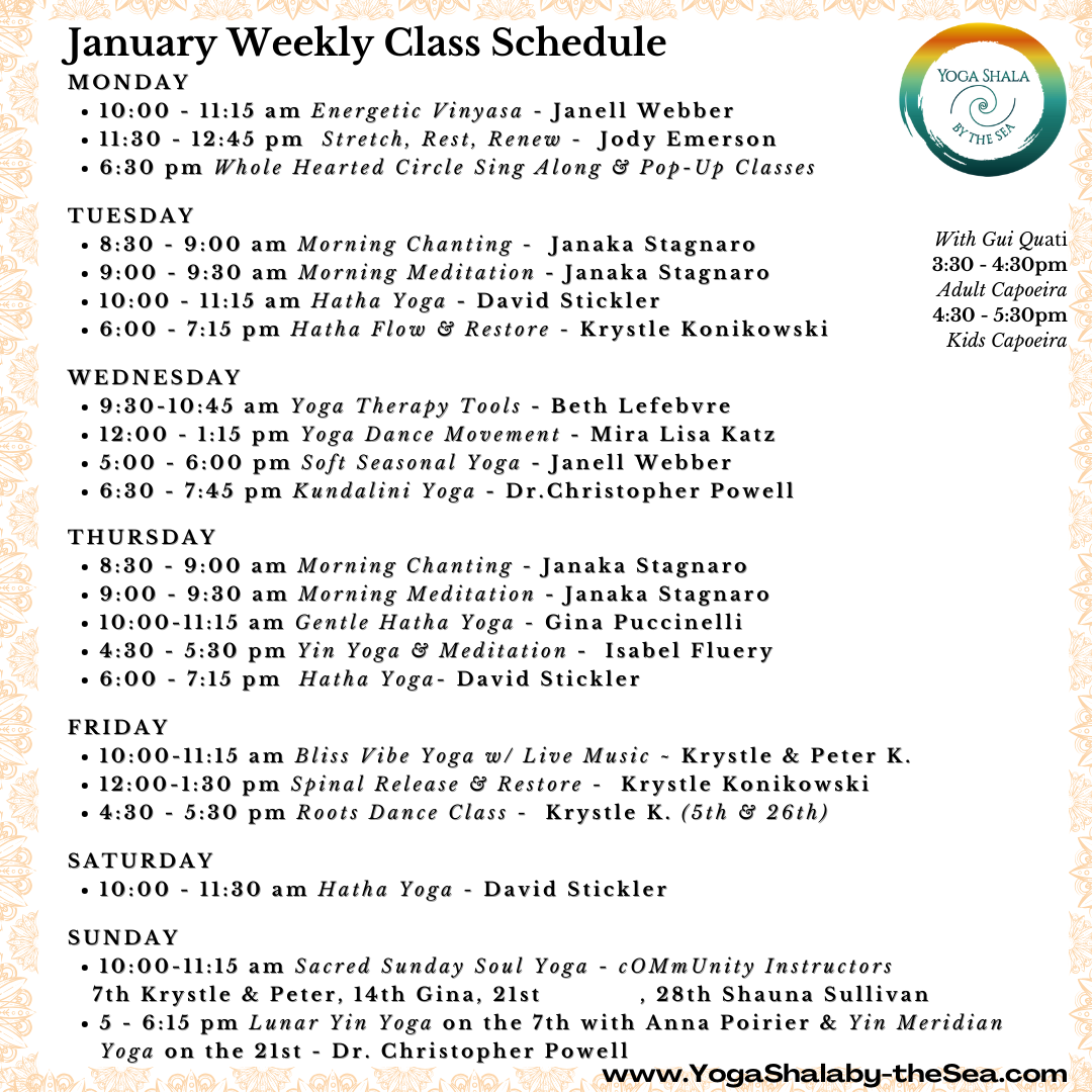 Schedules — Yoga Shala