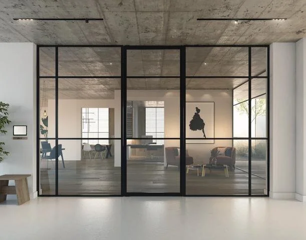 Cross Bar Glazed Glass Partitions & Doors — Speculo Glass Interiors