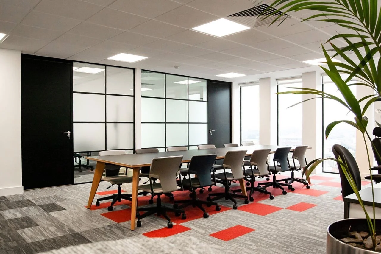 Cross Bar Glazed Glass Partitions & Doors — Speculo Glass Interiors