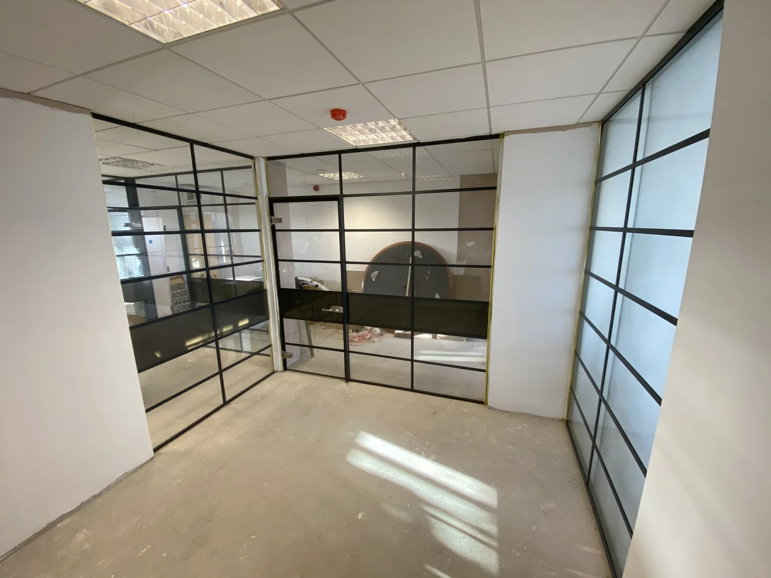 Cross Bar Glazed Glass Partitions & Doors — Speculo Glass Interiors