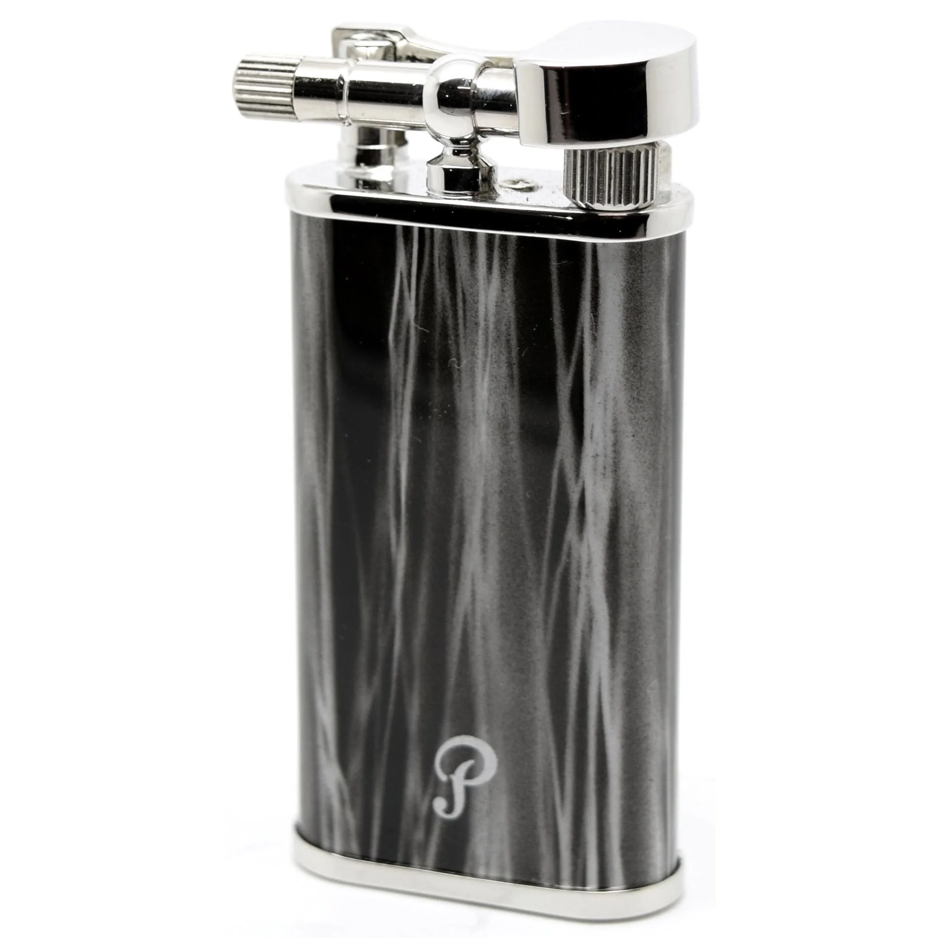 Peterson Pipe Lighter Grey and Chrome Finish — Harrison & Simmonds