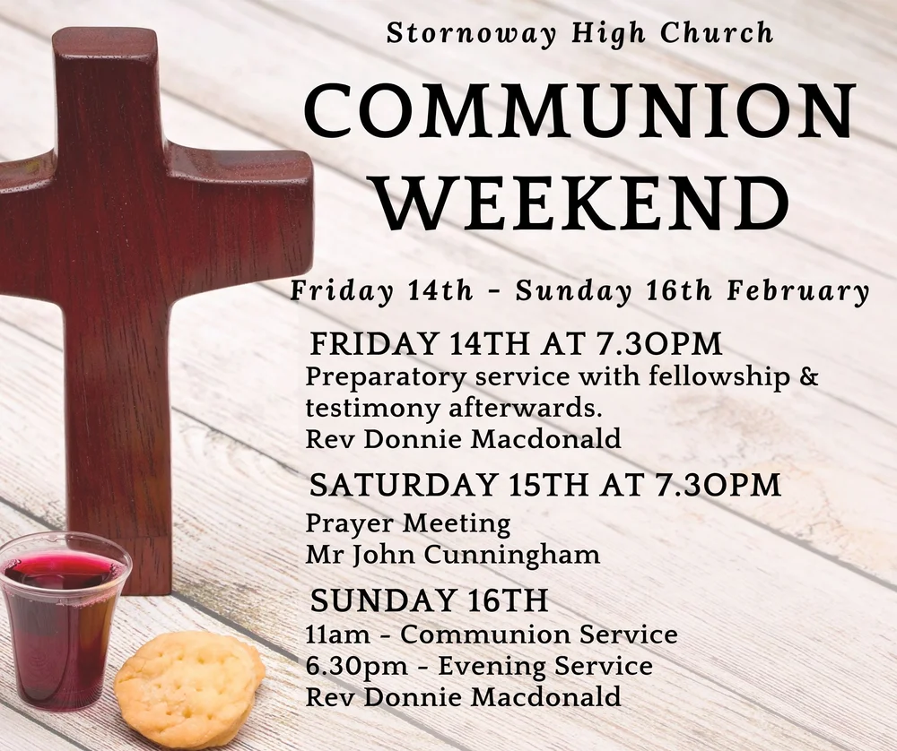 February 2025 Communion Services — Stornoway High Church