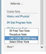 UMC Code Sepsis Note — Putter