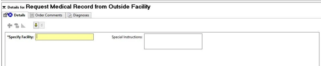Changes to the Request Medical Records from Outside Facility Order — Putter