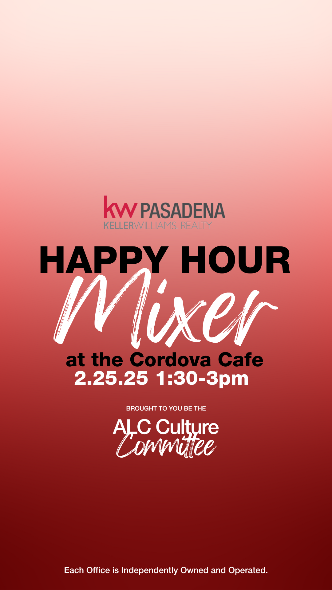 Happy Hour Mixer — Keller Williams Pasadena Realty