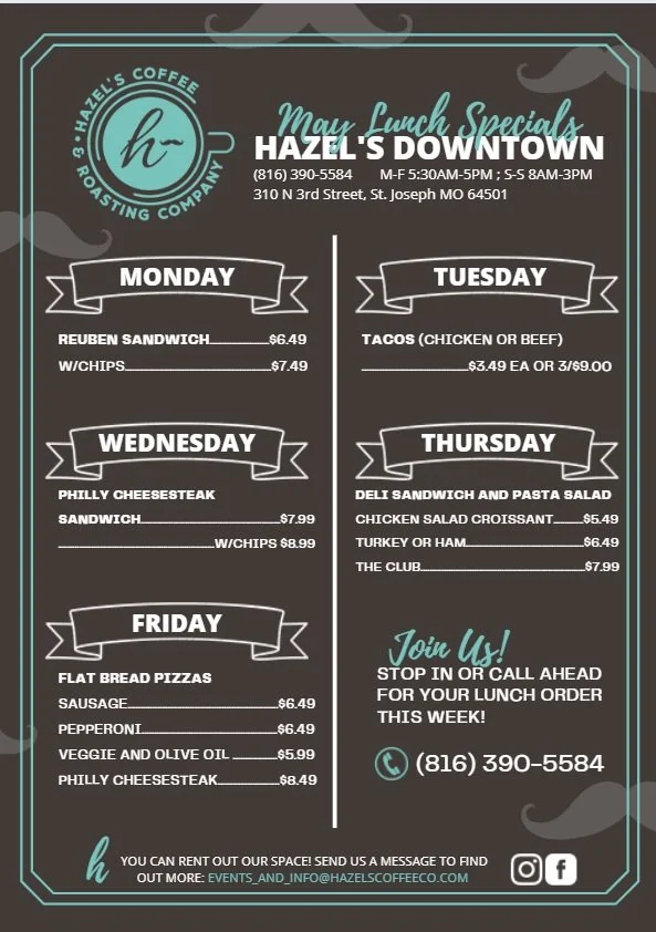 EVENTS — HAZEL'S COFFEE & ROASTING COMPANY