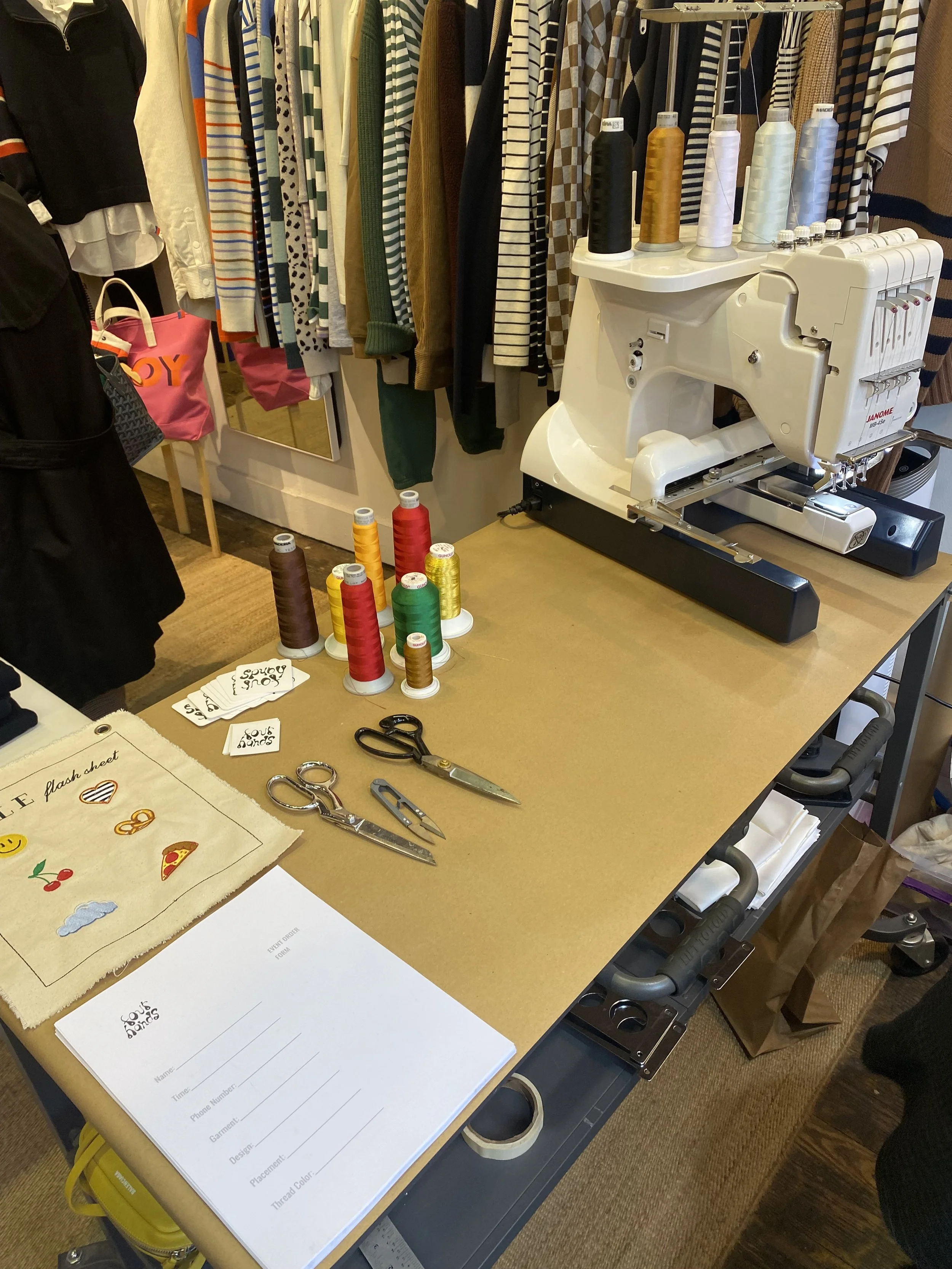 Onsite Embroidery for Kule Pop Up — Four Hands Embroidery
