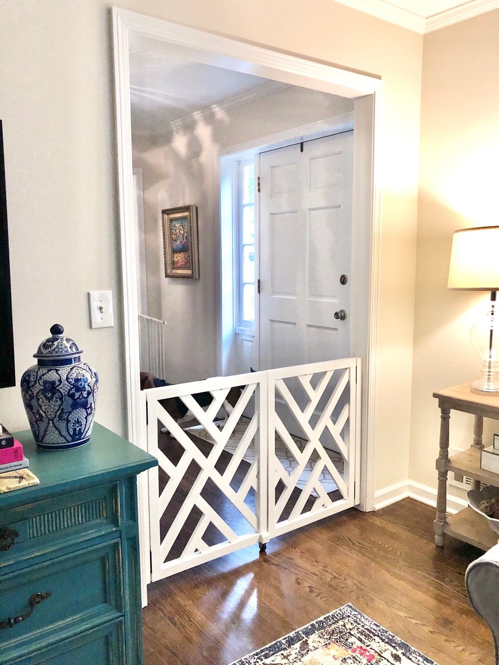 geometric dog gate custom dog gate baby gate — Sequins & Lipstick