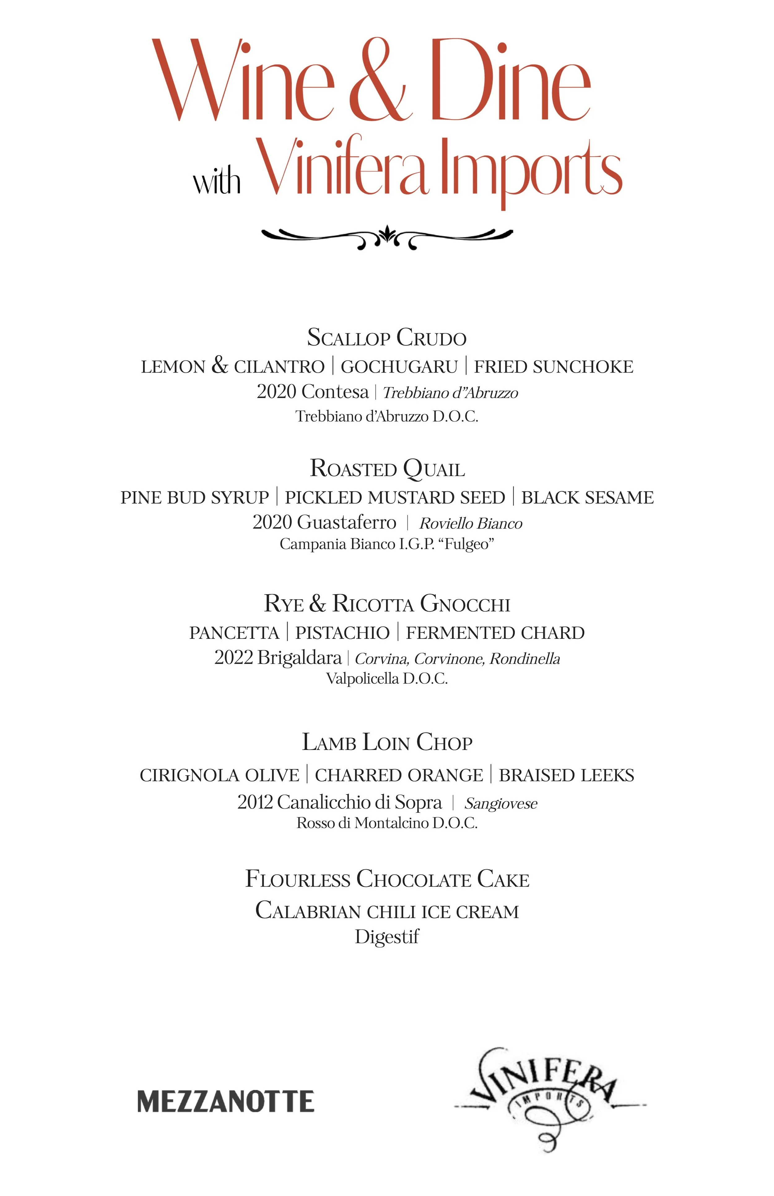 Wine & Dine — Mezzanotte