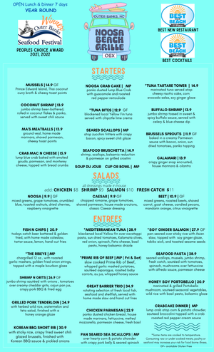 Menu 1 — Noosa Beach Grille