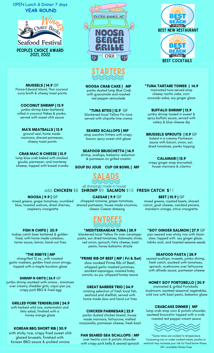 Menu 1 — Noosa Beach Grille