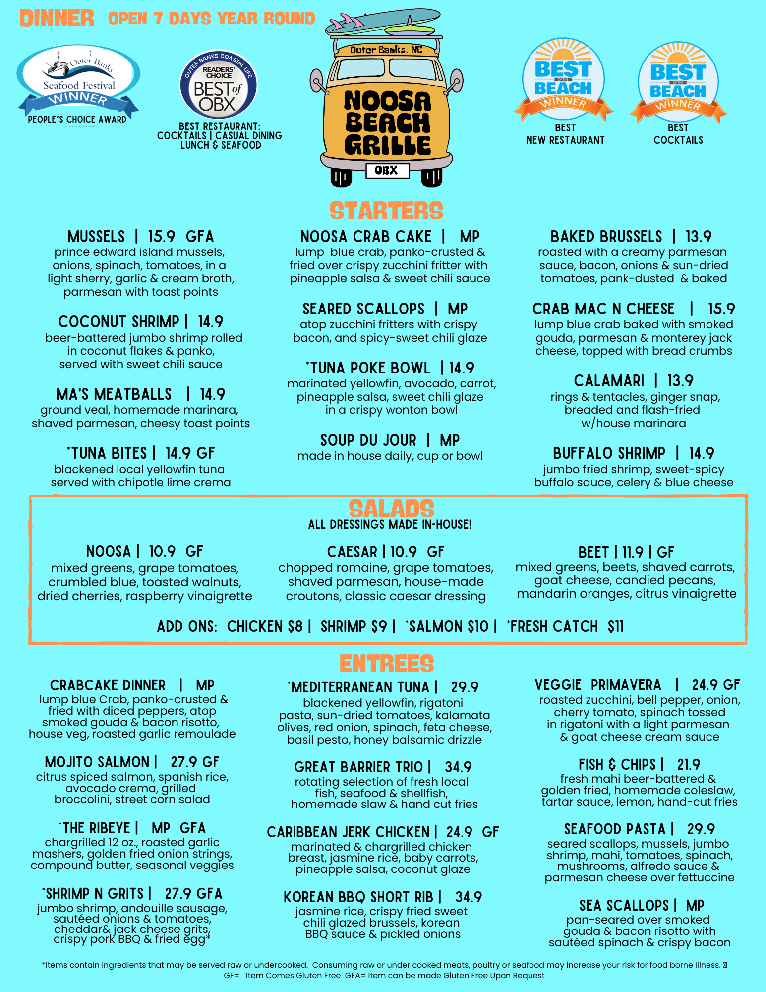 Menu 1 — Noosa Beach Grille