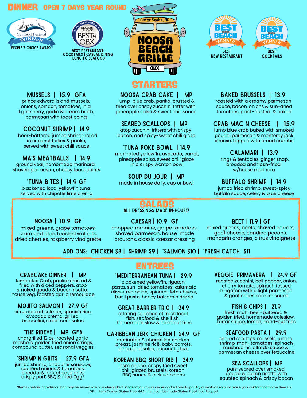 Menu 1 — Noosa Beach Grille