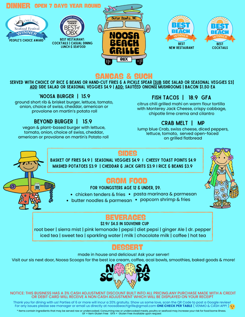 Menu 1 — Noosa Beach Grille