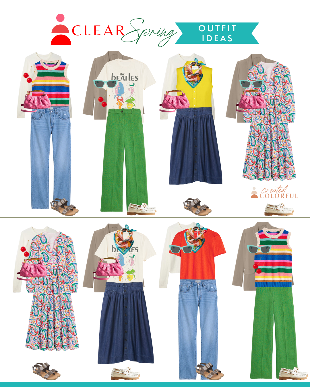 Shop by Season: Outfits, Clothes, Makeup for Spring Palettes — Created ...