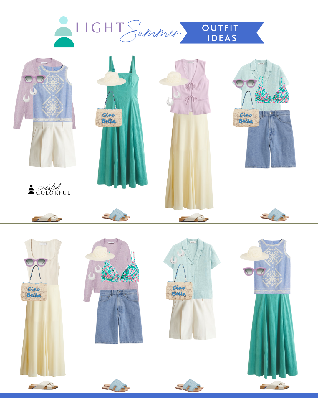 Shop by Season: Outfits, Clothes, Makeup for Summer Palettes — Created ...