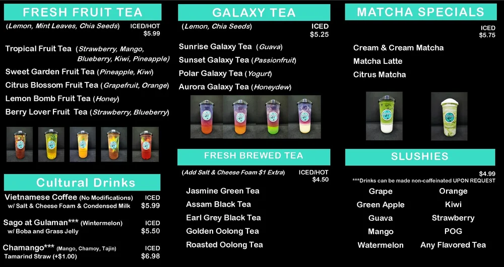 Menu — The Boba Café