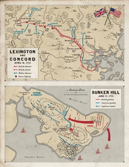 American Revolution Maps: Lexington and Concord — Americana Corner