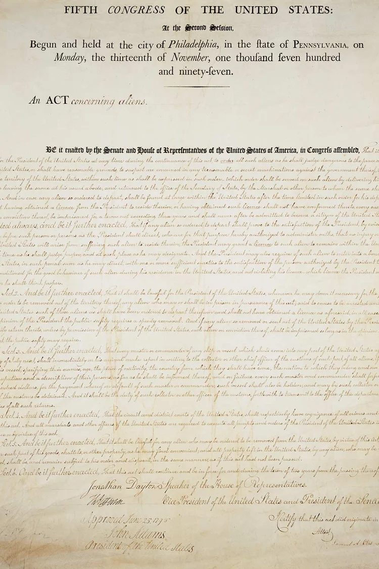 The Alien and Sedition Acts — Americana Corner