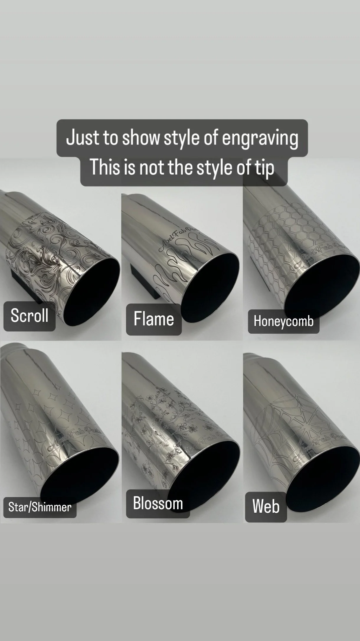 Engraved Dual Tip Blast Pipes — AbelFabParts
