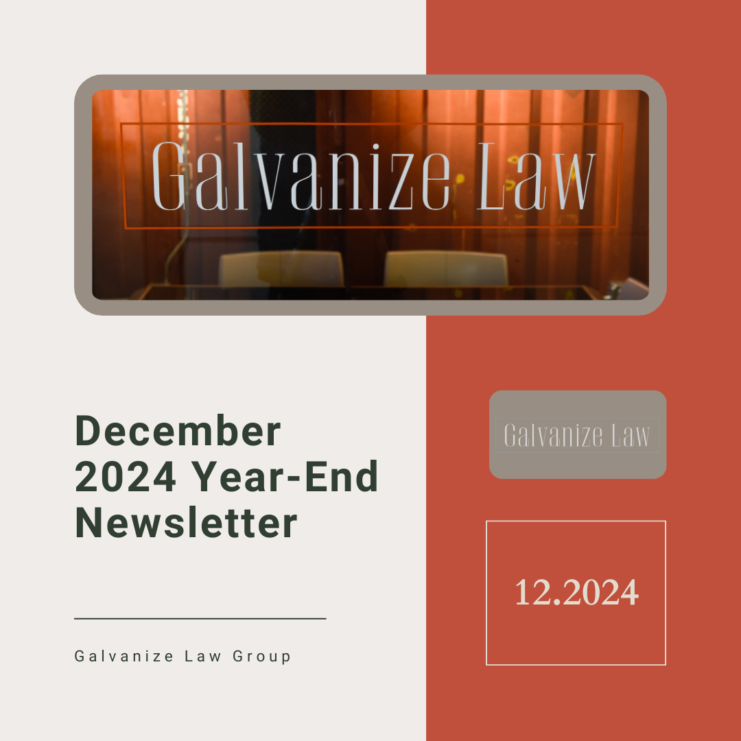December 2024 Year-End Newsletter — Galvanize.Law