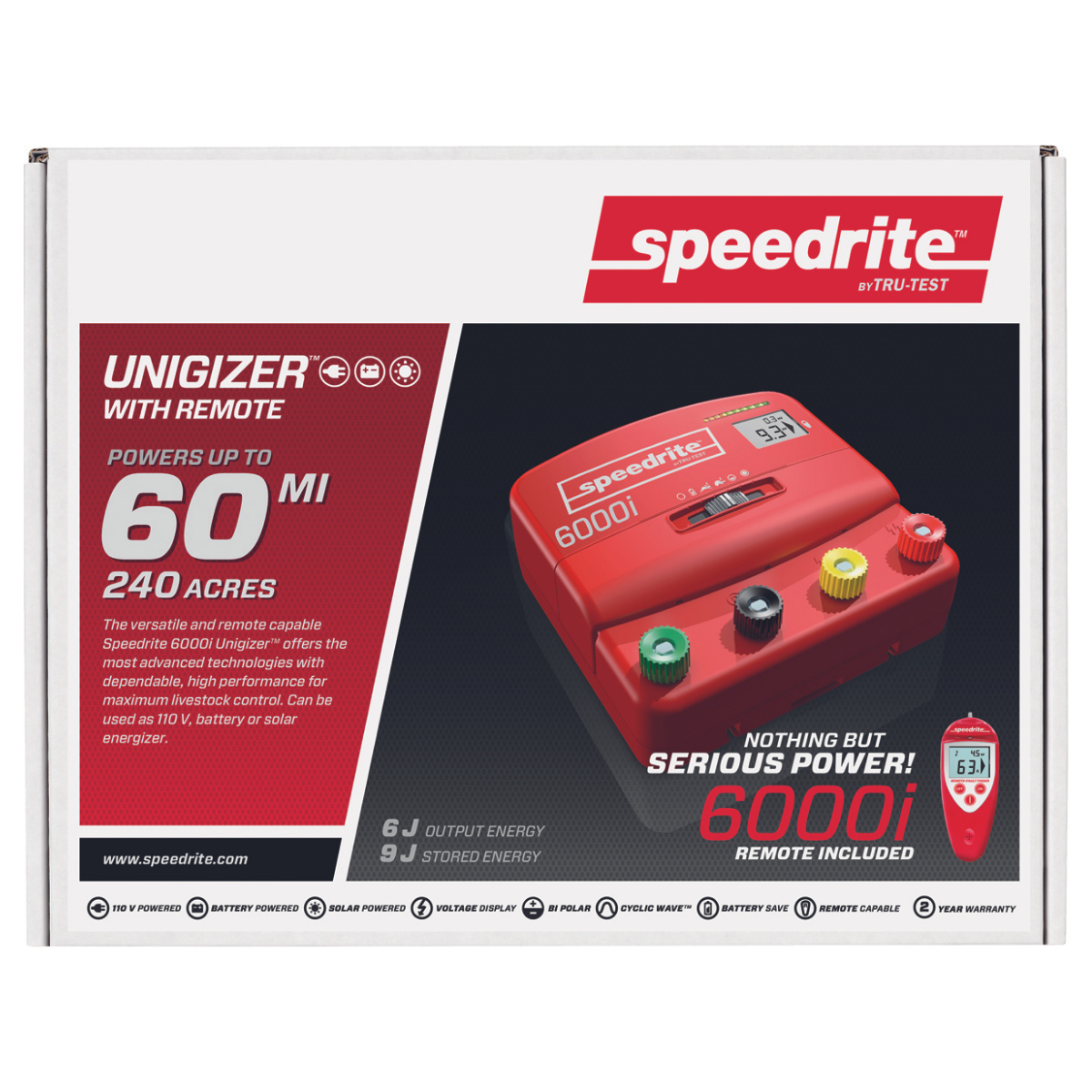 Speedrite 6000i Electric Fence Energiser - Battery, Mains & Solar | 7 ...