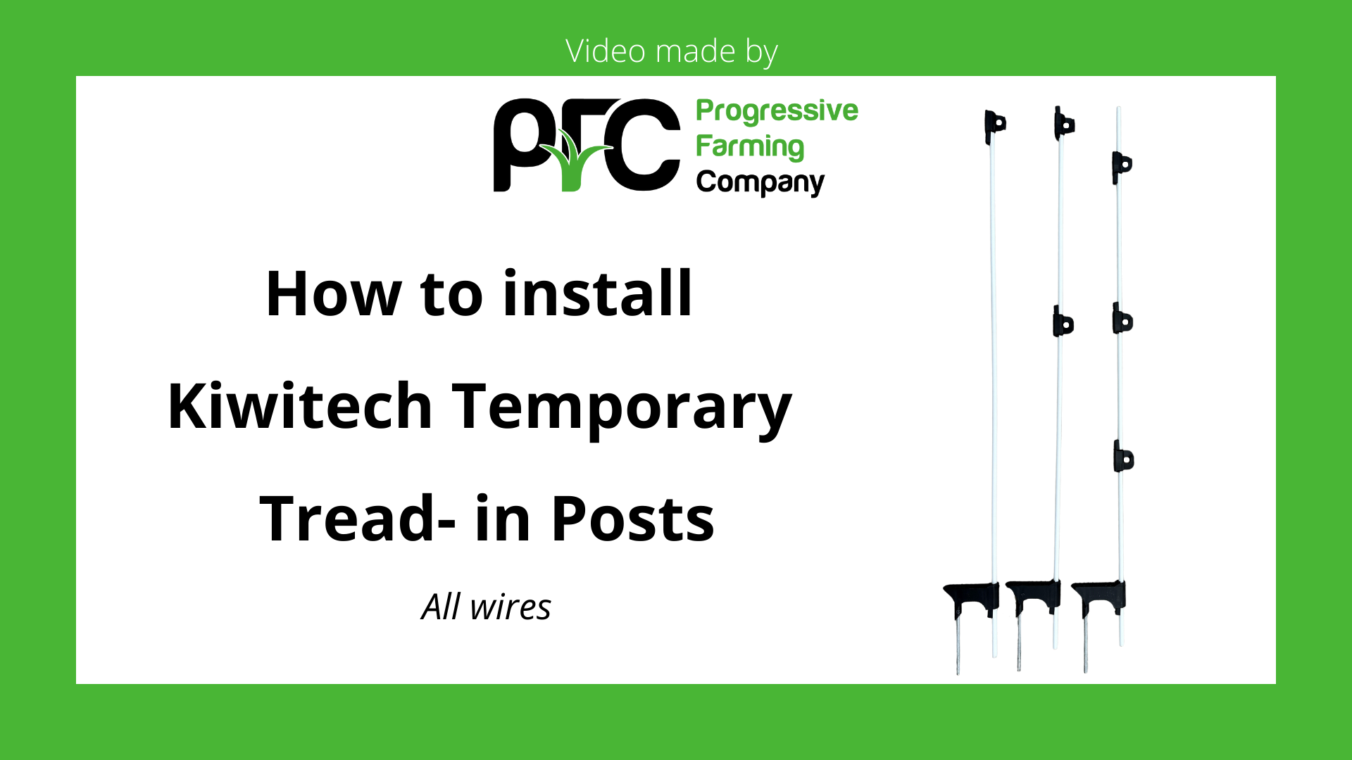 Cattle Kiwitech Temporary Treadin 1 wire Electric Fence Posts (kit of ...