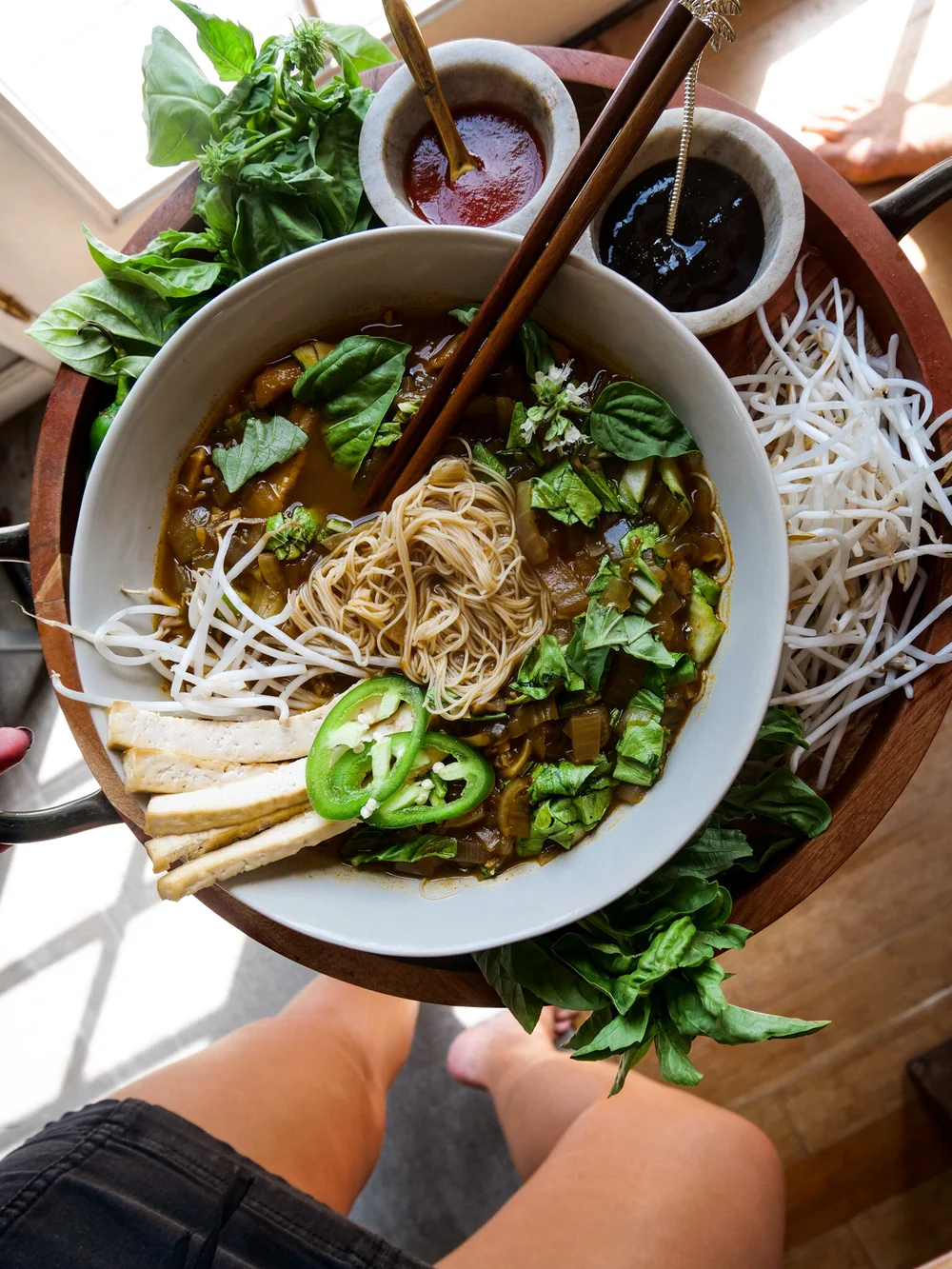 Spiced Shiitake Vegan Pho Noodle Soup