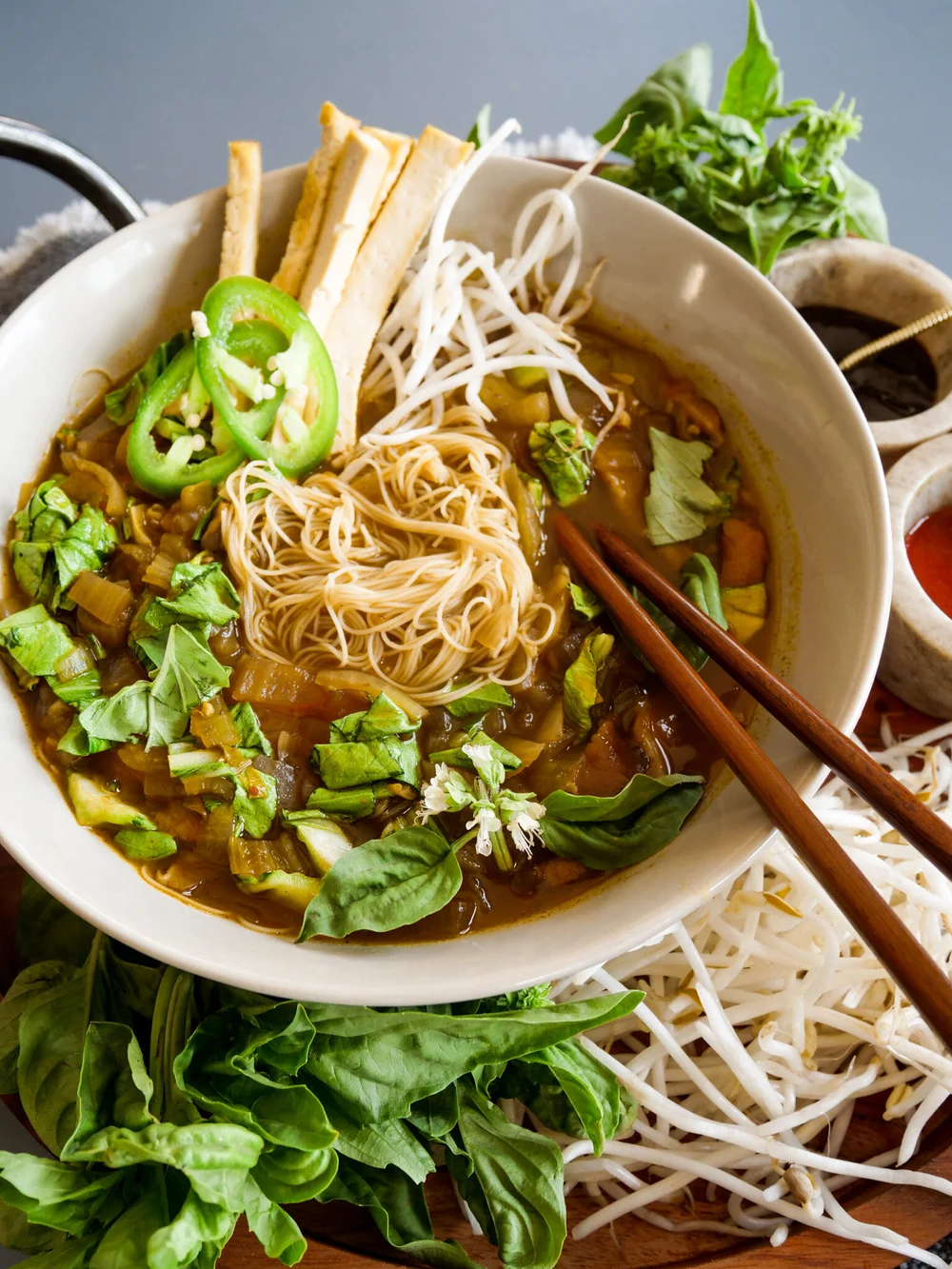 Spiced Shiitake Vegan Pho Noodle Soup