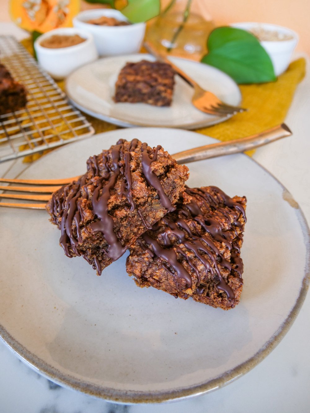 Vegan Gluten Free Butternut Squash Cookie Bars