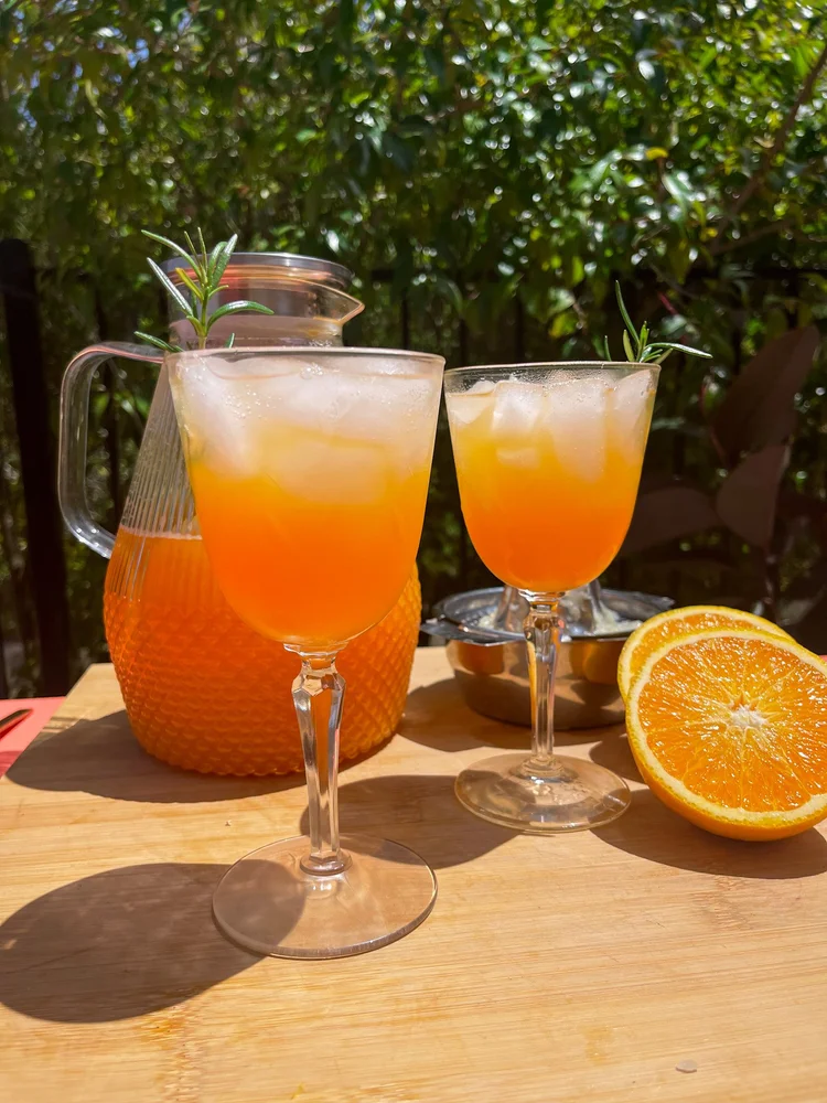 Cantaloupe Italian Spritz (Aperol Spritz Mocktail)