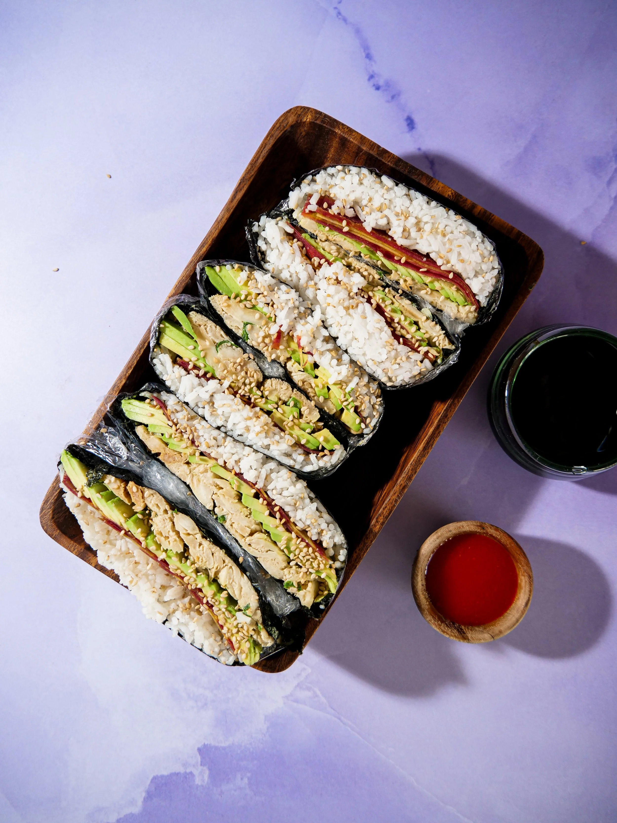 Krabby Sushi Sandwiches (Vegan Sushi Lions Mane Handroll)