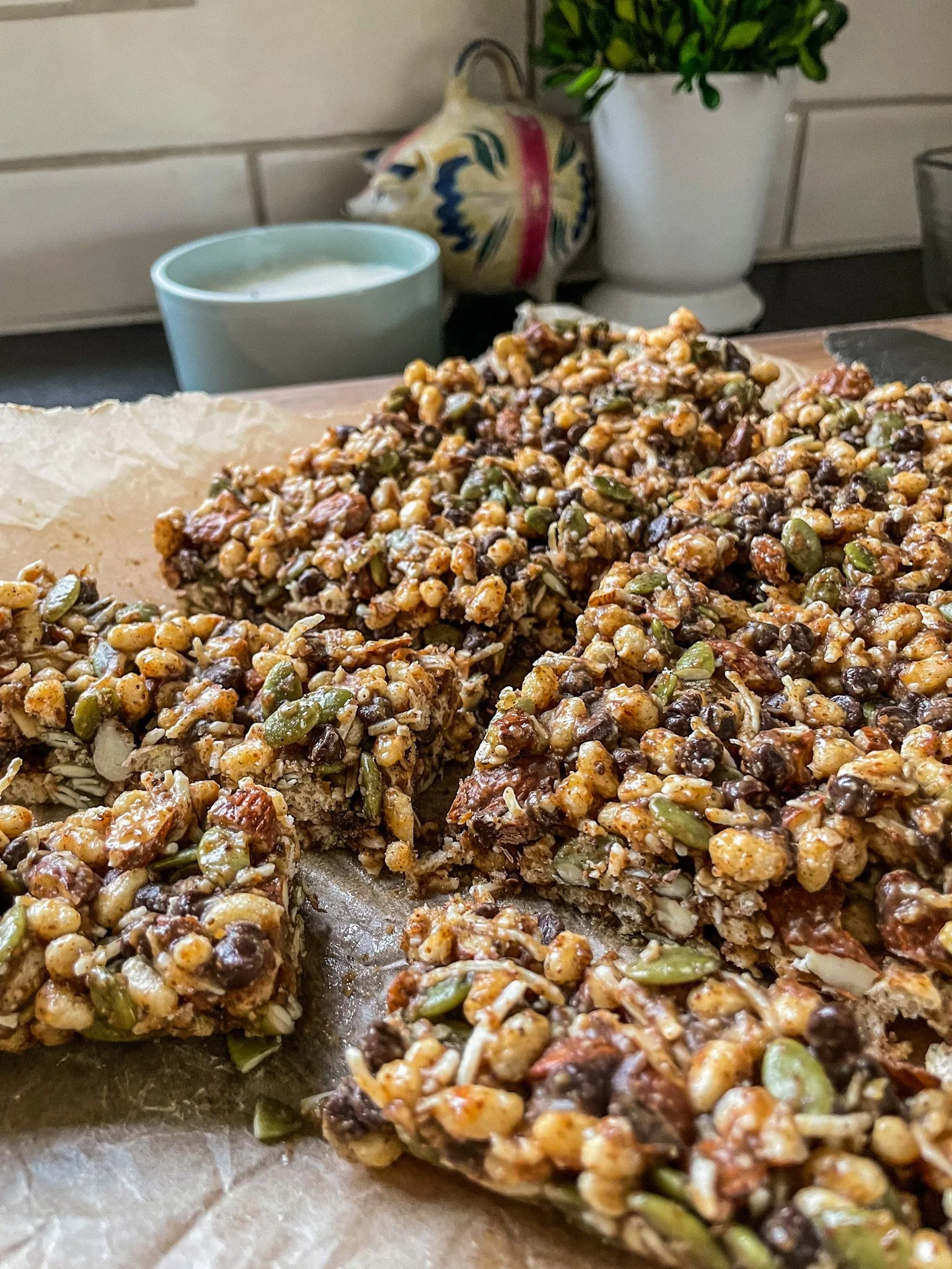 No Bake Seedy Granola Bars