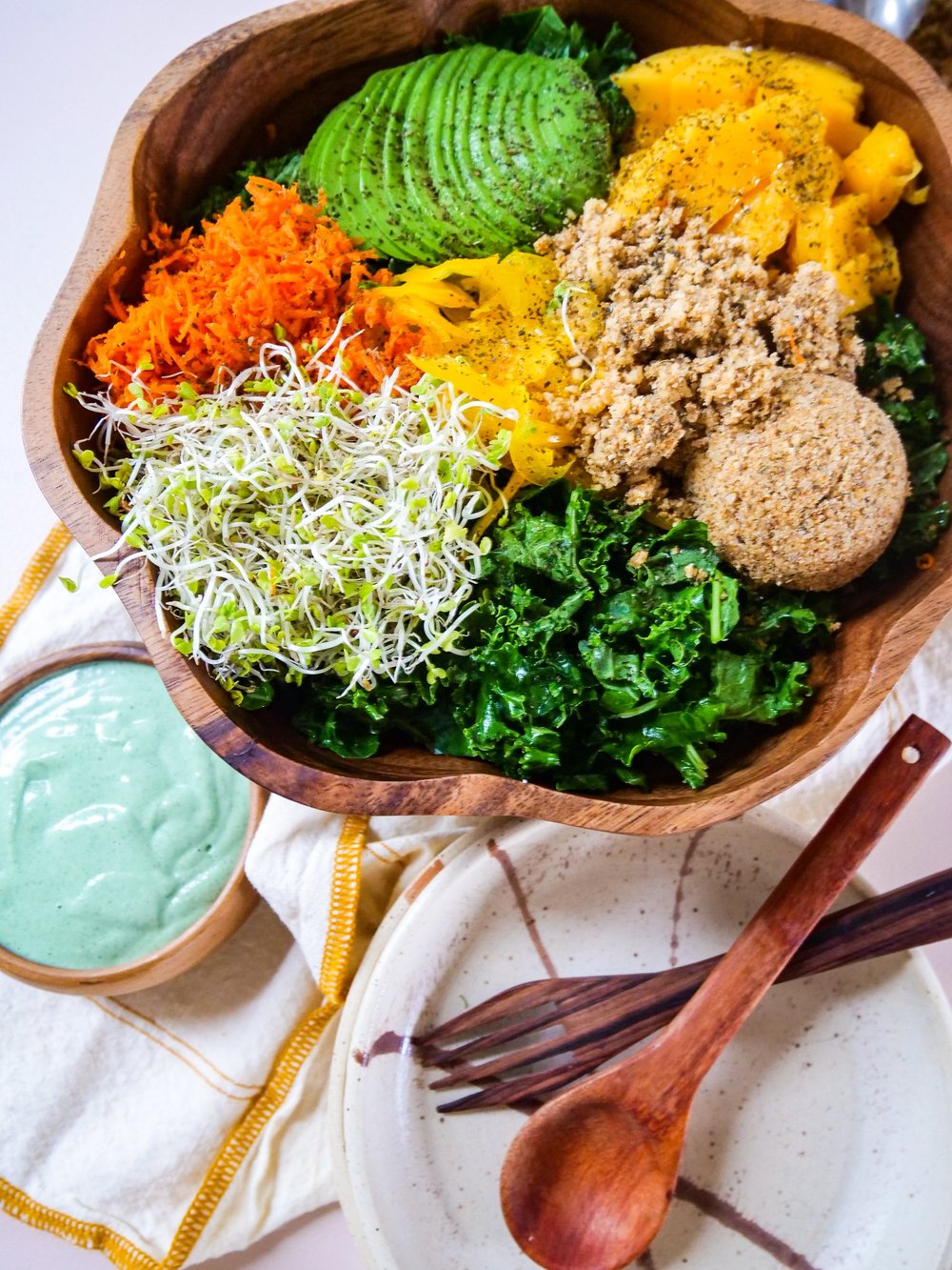 Happy Hormone Kale Salad (Raw Vegan)