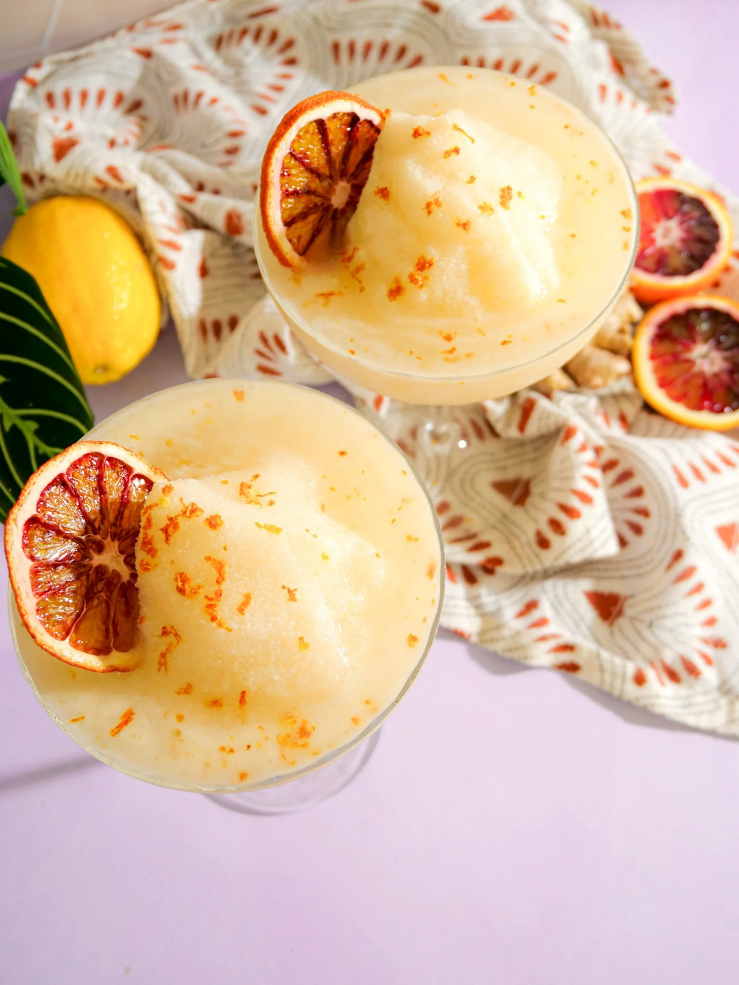 Miso Ginger Summer Slushee Cocktail (Low Sugar + Dairy Free)