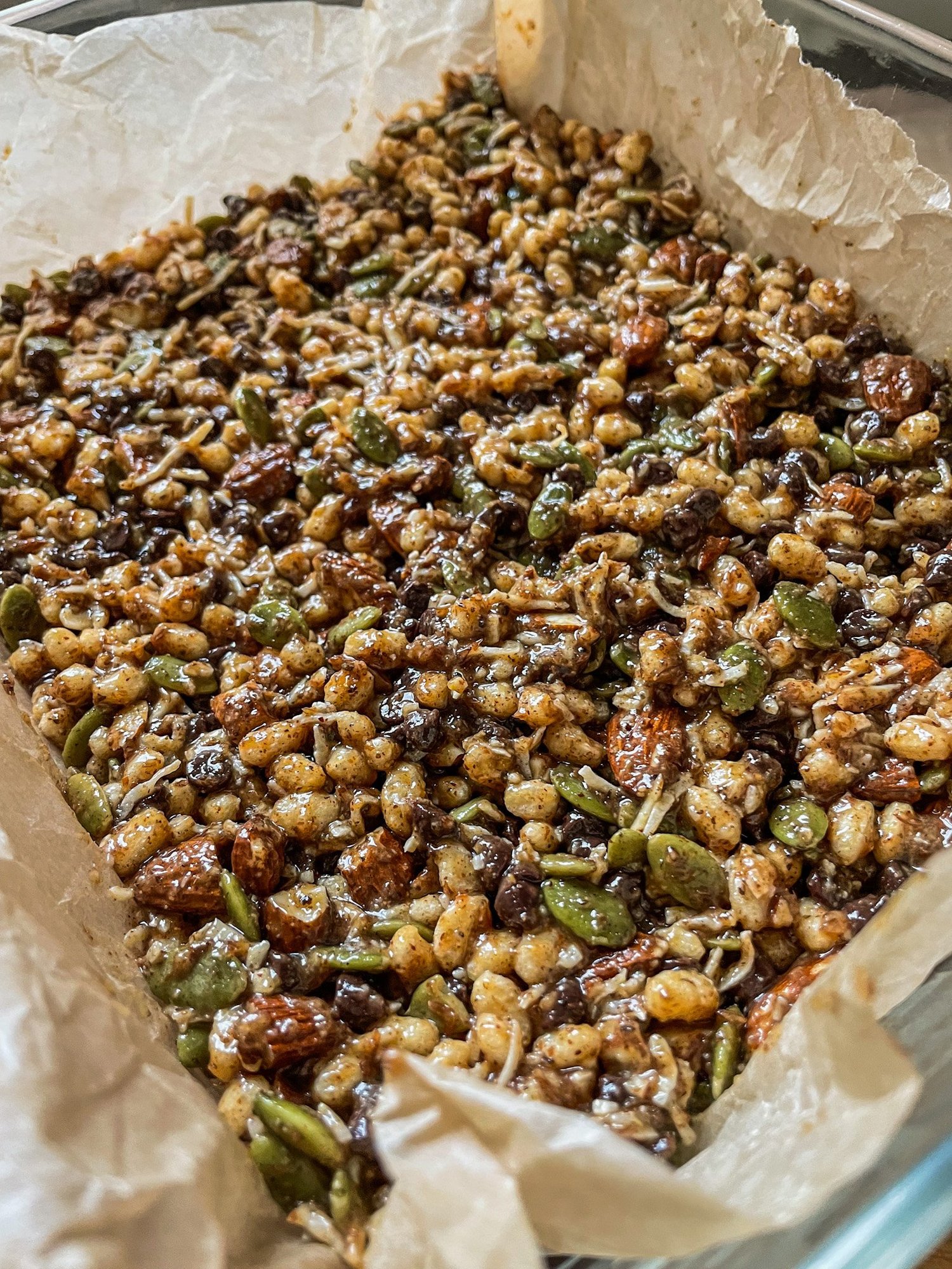 No Bake Seedy Granola Bars