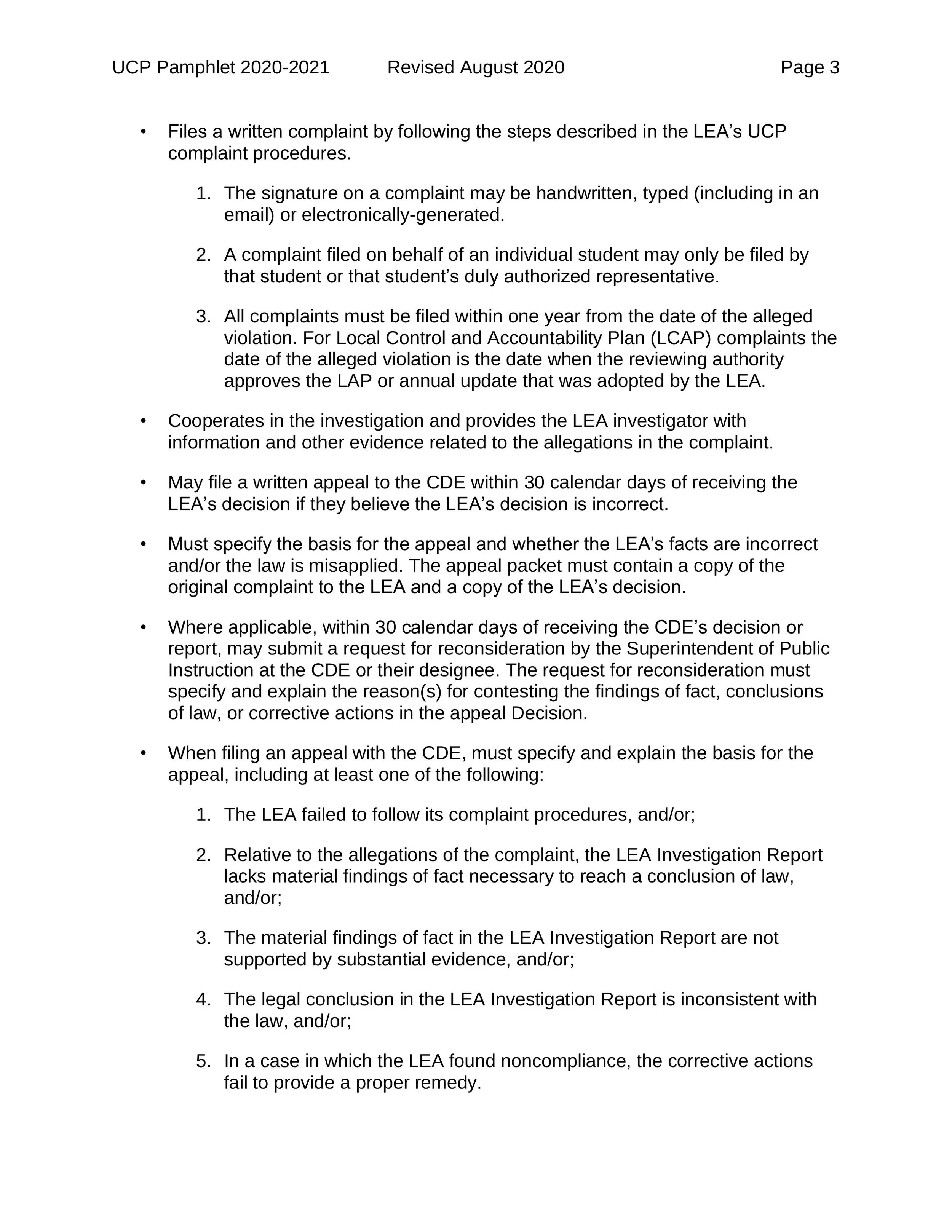 Uniform Complaint Procedure — Grace Hopper STEM Academy