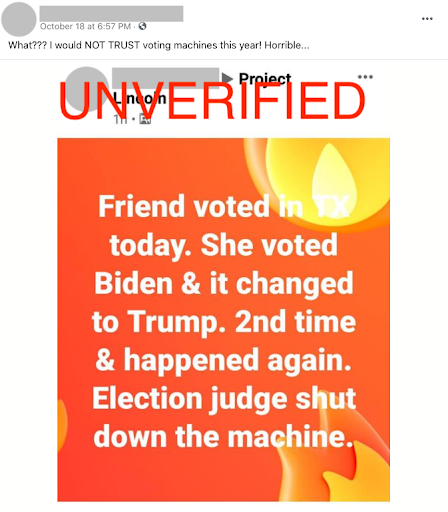 Narratives Targeting Electronic Voting Machines — Election Integrity ...