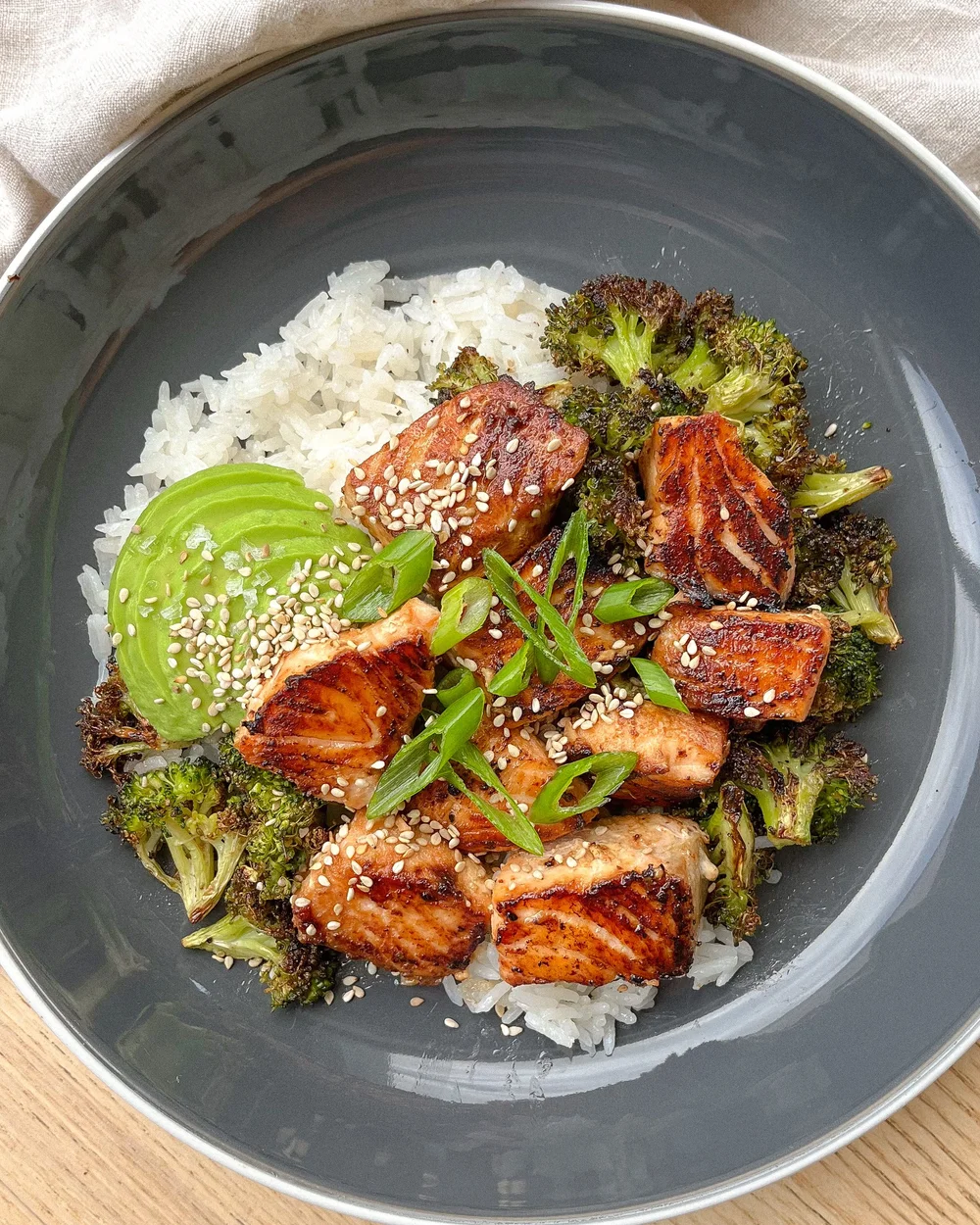 The Best Honey-Garlic Salmon Bowl with Coconut Rice — Kula's Kitchen