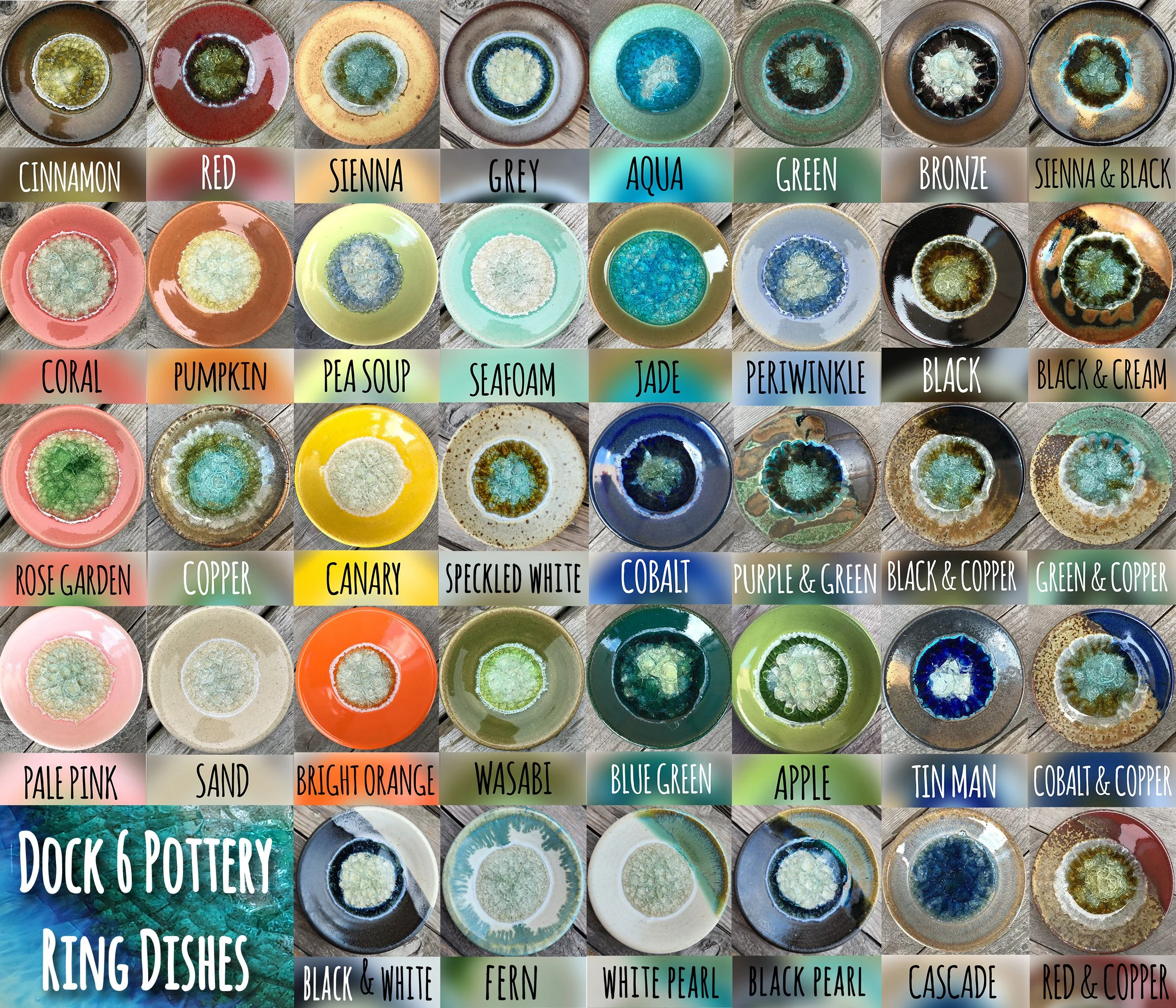 Color Charts — Dock 6 Pottery