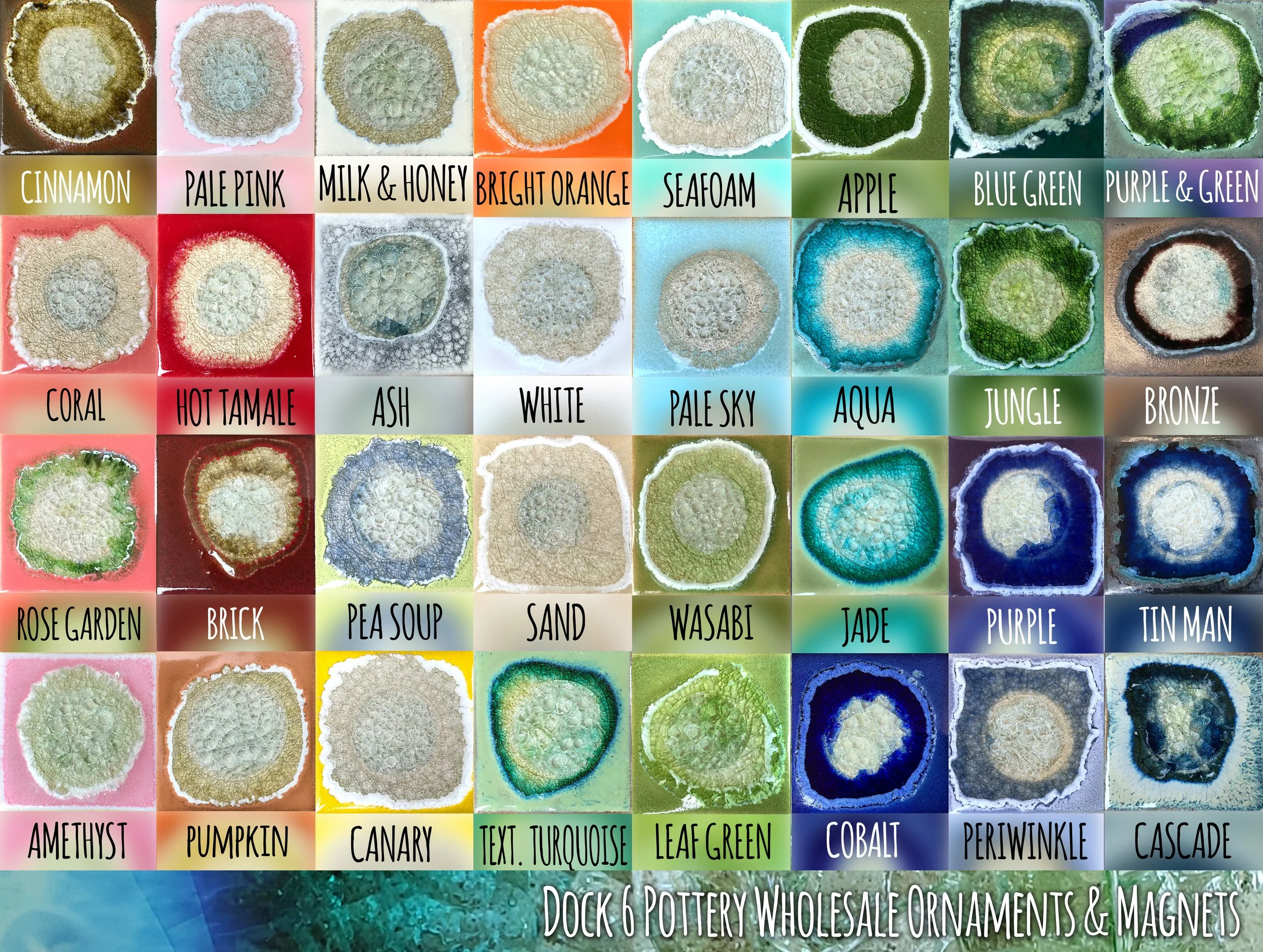 Color Charts — Dock 6 Pottery