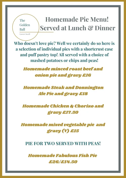 Menu — The Golden Ball