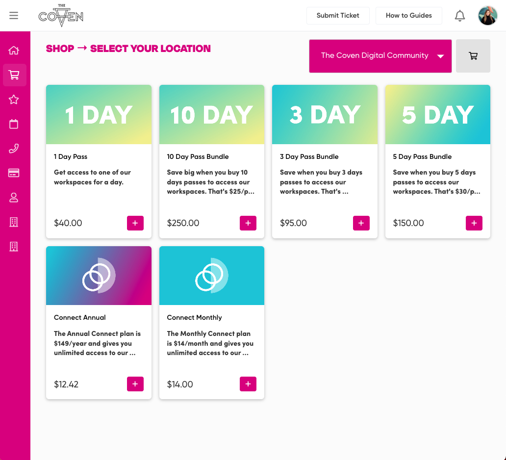 Day Pass Bundles — The Coven