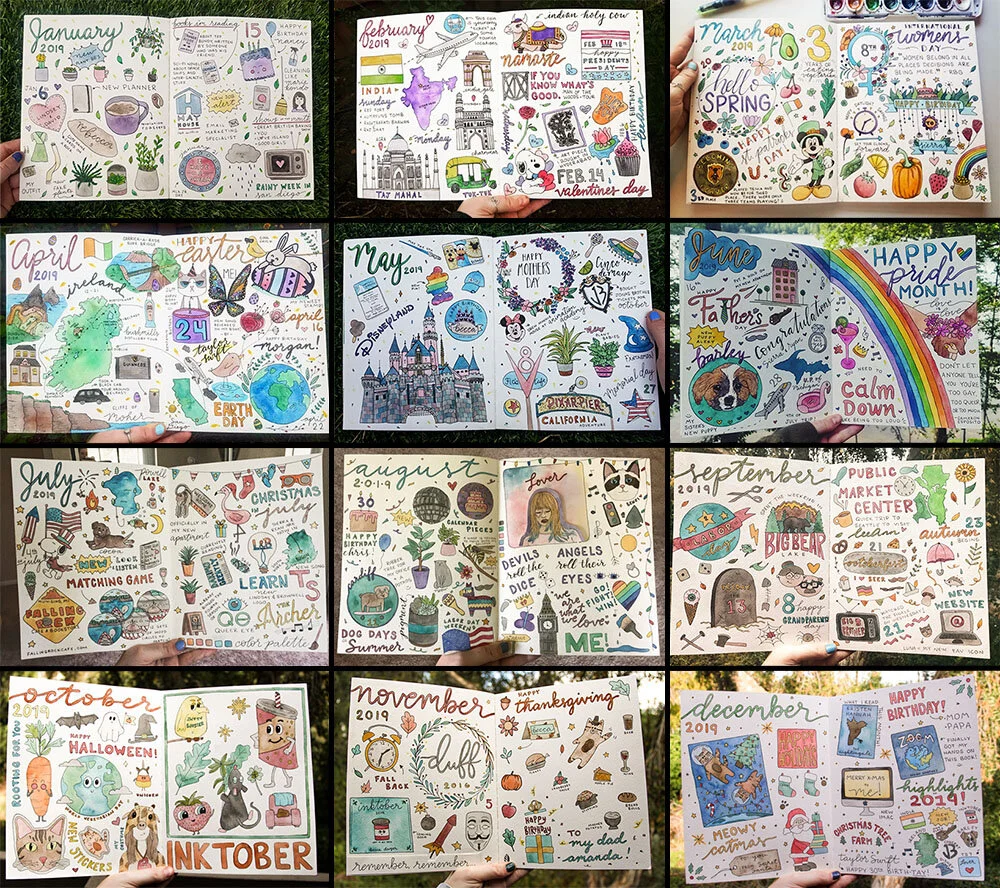 A Year in Watercolor Journaling — Becca Dwyer Design