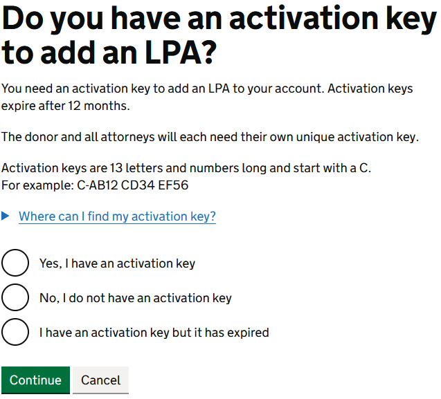 LPAs and Activation Keys: Part 2, A step by step guide to accessing a ...
